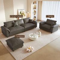 China MIcrofiber fabric Sofa Couch Set Sectional 5 Seaters with Footstool Oversize Lounge in Living Room Futon for sale