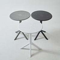 China Living Room Furniture Round Waterproof Sofa Side Coffee Table Balcony Plastic Rack Bar Restaurant Corner in Simple Design for sale