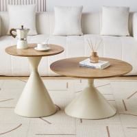 China Low Side Table Round Wood Load Capacity Platform Fashion Nordic Style Coffee Small Space Saver for sale