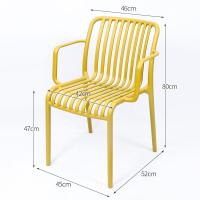 China wholesale arm rest relaxing stackable Stool outdoor dinning PP Plastic Chairs Seaters for terrace Restaurant Seating Chair for sale
