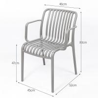 China wholesale arm rest relaxing stackable Stool outdoor dinning PP Plastic Chairs Seaters for terrace Restaurant Seating Chair for sale