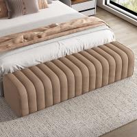 China Adjustable Shoe Rack for Hallway Living Room Velvet Fabric Thick Cushion Entryway Change Long Chair General Home Furniture for sale