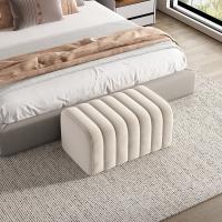 China Adjustable Shoe Rack for Hallway Living Room Velvet Fabric Thick Cushion Entryway Change Long Chair General Home Furniture for sale