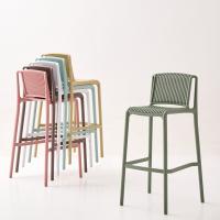 China Designer Plastic Dining Chair Office Mobile Chairs Bar Library Lounge Stool Kitchen Furniture for sale