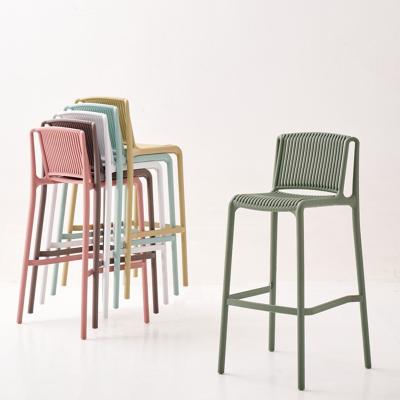 China Designer Plastic Dining Chair Office Mobile Chairs Bar Library Lounge Stool Kitchen Furniture for sale