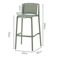 China Designer Plastic Dining Chair Office Mobile Chairs Bar Library Lounge Stool Kitchen Furniture for sale