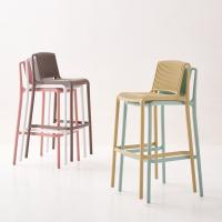 China Designer Plastic Dining Chair Office Mobile Chairs Bar Library Lounge Stool Kitchen Furniture for sale