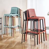 China Designer Plastic Dining Chair Office Mobile Chairs Bar Library Lounge Stool Kitchen Furniture for sale