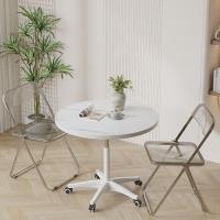 China Sofa Lifting Table with wheels, Simple Small Round Dining , Side , Home Balcony , Reception for sale