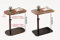 China MDF Panel Wooden C Shaped Couch End Table Adjustable Height Coffee for Simple Small Corner Bedside Storage Rack for sale
