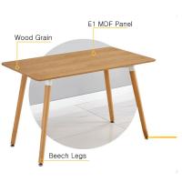 China Latest High Wood Dining Table for Room Restaurant Nordic Furniture Modern Lunch Dinner Simple Stand for sale
