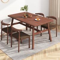 China Kitchen Counter Height Dining Room Rectangle Table Set with 4 Upholstered Chairs, Solid Wood for Small Space Apartment for sale