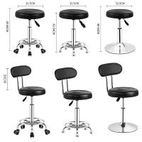 China Beauty Stool Lift Bar Rotating Chair Manicure Barbershop Hotel Home Round Black/Red/Brown Salon Hair Makeup Pulley for sale