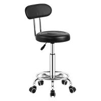 China Beauty Stool Lift Bar Rotating Chair Manicure Barbershop Hotel Home Round Black/Red/Brown Salon Hair Makeup Pulley for sale
