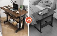 China Over Bed Table Adjustable Height Portable Desk Laptop Home Office Computer Workstation for Reading Eating for sale