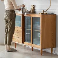 China Solid Wood Kitchen Furniture Cupboards Metal Modern Luxury Sideboard Cabinet Sets Tall in Wood Style for sale