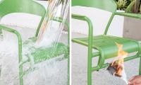 China Outdoor Table Set Waterproof Metal Dining Furniture for Balcony Patio Bistro Chairs Included for sale