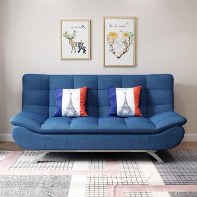 China Sofa Dual-purpose Modern Simple Living Room Couch Bedroom Small Apartment Three-person Fabric Bed for sale