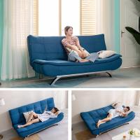 China Sofa Dual-purpose Modern Simple Living Room Couch Bedroom Small Apartment Three-person Fabric Bed for sale