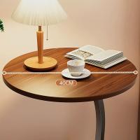 China Black/White/Brown/Customized Color Small Side Table with Storage Rack Modern Design MDF Metal Material for sale