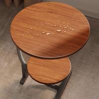 China Black/White/Brown/Customized Color Small Side Table with Storage Rack Modern Design MDF Metal Material for sale