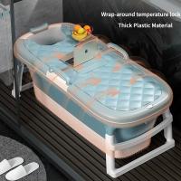China Minimalist Design Style Adult Portable Bathtub Household Thickened Plastic Whole Body Folding Bath Bucket for Home Spa for sale