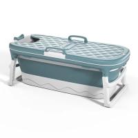 China Minimalist Design Style Adult Portable Bathtub Household Thickened Plastic Whole Body Folding Bath Bucket for Home Spa for sale
