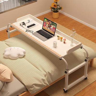 China Movable Desk Overbed Table for Laptop Computer Adjustable Height and Length with Wheels in Living Room Bedroom for sale