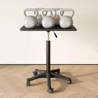 China Small Side Movable Adjustable Height Round Rolling Rack for Modern Living Room Home Study Work Station Coffee Table for sale
