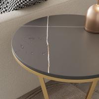 China Mail Packing Y Living Room Furniture Corner Table Sofa Side Rack for Light Luxury Minimalist Round Rock Plate Coffee for sale