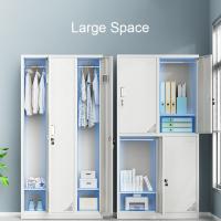 China Steel 2/3/4/6 Door Iron Wardrobe Metal Closet Wardrobes for School Gym Bedroom Furniture for sale