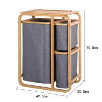 China 3 Collapsible Pull-Out Bags Storage Organizer Laundry Basket for Living Room Bedroom Bathroom for sale