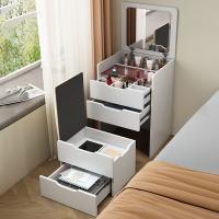 China Small Bedroom Wooden Modern Dressing Table with Simple Drawer and Integrated Bedside Storage Cabinet Folded NO Wood for sale