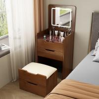 China Small Bedroom Wooden Modern Dressing Table with Simple Drawer and Integrated Bedside Storage Cabinet Folded NO Wood for sale