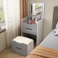 China Small Bedroom Wooden Modern Dressing Table with Simple Drawer and Integrated Bedside Storage Cabinet Folded NO Wood for sale
