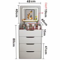 China Small Bedroom Wooden Modern Dressing Table with Simple Drawer and Integrated Bedside Storage Cabinet Folded NO Wood for sale