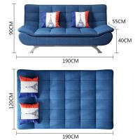 China Other Sofa Bed Folding Love Seat Double Futon Convertible Couch Sleeping 3 Seater with Metal Frame for sale