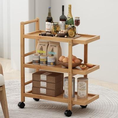 China 3 Layer Storage Rack Shelf Corner Table Side Rolling Trolley Cart for Living Room Furniture in Restaurant and Coffee for sale
