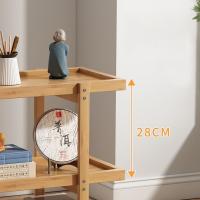 China 3 Layer Storage Rack Shelf Corner Table Side Rolling Trolley Cart for Living Room Furniture in Restaurant and Coffee for sale