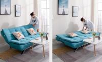 China Mail Packing Sofa Bed Modern Double Futon Convertible Folding Single Pull Out Sleeping Loveseat with Metal Frame for sale