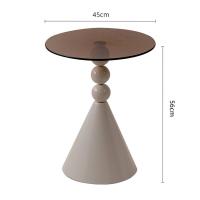 China Living Room Furniture European Style Sofa Side Table Light Luxury Tea Coffee Simple Glass Design Round Corner for Meeting for sale