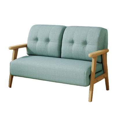 China Apartment Folding Sofa Bed Space Saver Couch New Style Single Lunch Double Balcony Loveseat with Wood Frame for sale