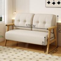 China Apartment Folding Sofa Bed Space Saver Couch New Style Single Lunch Double Balcony Loveseat with Wood Frame for sale