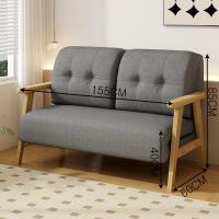 China Apartment Folding Sofa Bed Space Saver Couch New Style Single Lunch Double Balcony Loveseat with Wood Frame for sale