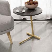 China Side Tables Living Room Modern Small MDF Board with Metal Leg, Table for Spaces Balcony for sale