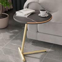 China Side Tables Living Room Modern Small MDF Board with Metal Leg, Table for Spaces Balcony for sale