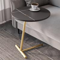 China Side Tables Living Room Modern Small MDF Board with Metal Leg, Table for Spaces Balcony for sale