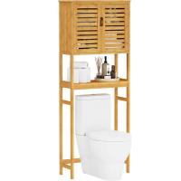 China Adjustable Inside Shelf and Bottom Stabilizer Bar Over The Toilet Storage Cabinet Sustainable for Standing Type Bathroom for sale