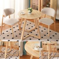 China Round Hot Sale Sample Stable Pedestal Modern Metal Furniture Dining Table With Legs Coffee Rustic Wood Surface for sale