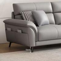 China Small Apartment Living Room Nordic Light Luxury Fabric Sofa with Wooden Legs Straight Row 3/4-Seat Couch for sale